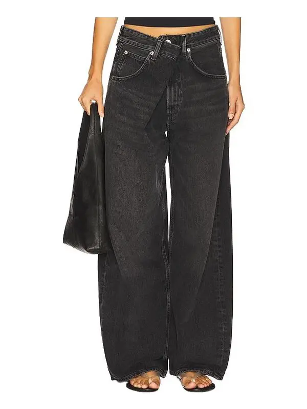 AGOLDE Vana Wide-leg Jeans - Black