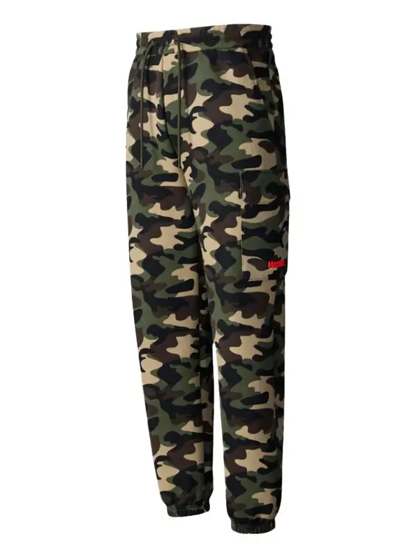 Mackage Marvin-camo Mixed-media Camo Sweatpants - Camouflage Print