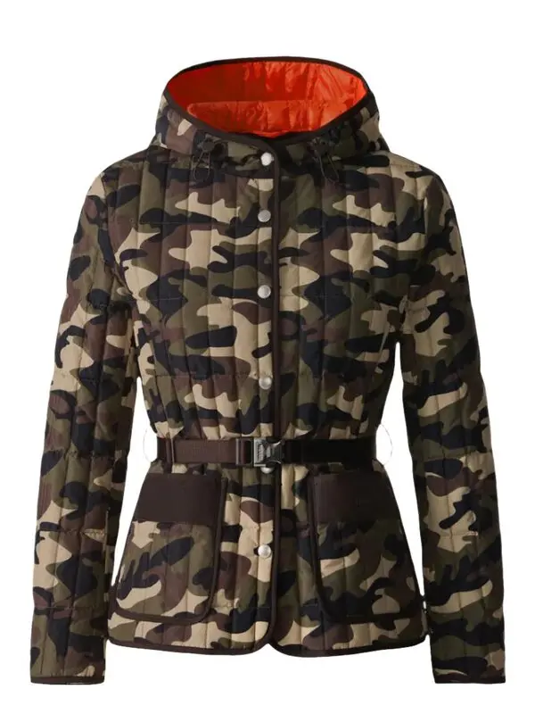 Mackage Raja-camo Light Down Jacket With Adjustable Belt - Camouflage Print
