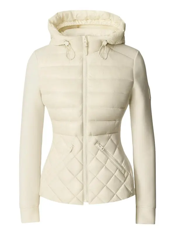 Mackage Agatha Quilted Mixed-media Jacket - Cream