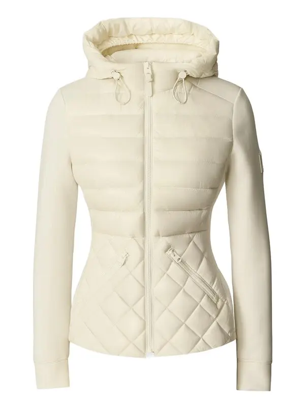 Mackage Agatha Quilted Mixed-media Jacket - Cream