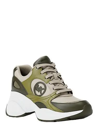 Michael Kors Zuma Leather Trainer - Green