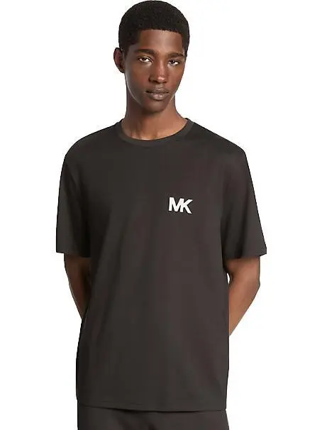 Michael Kors Logo Appliqué Cotton T-shirt - Black