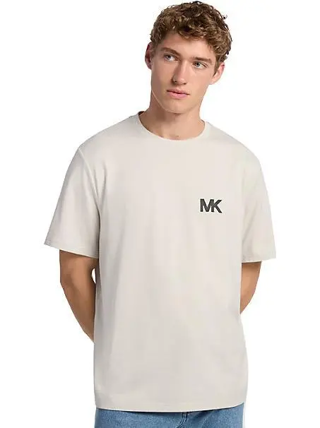 Michael Kors Logo Appliqué Cotton T-shirt - Grey