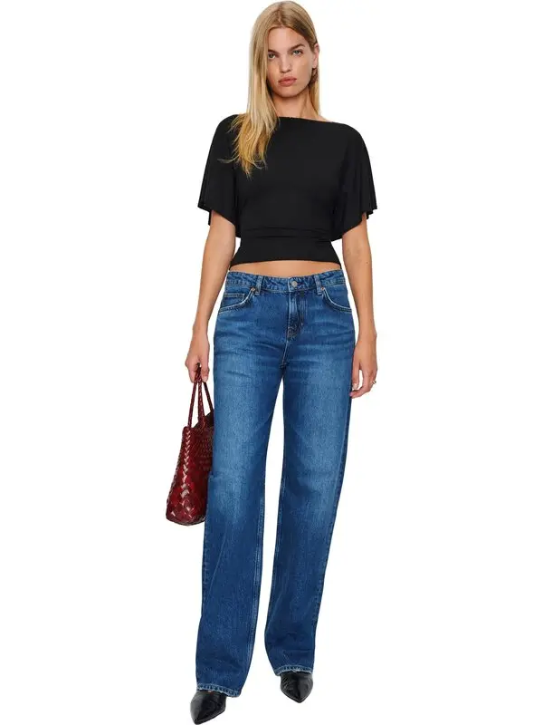 REFORMATION Avery Knit Top - Black