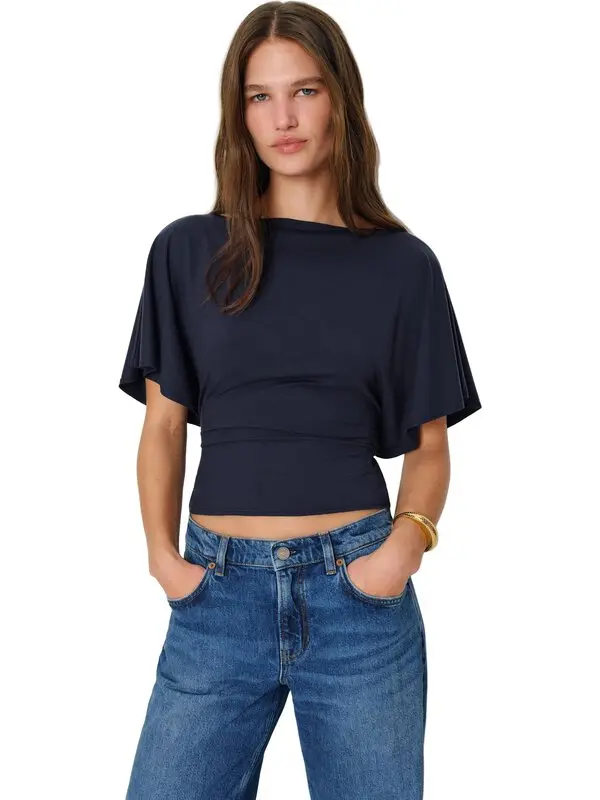 REFORMATION Avery Knit Top - Blue