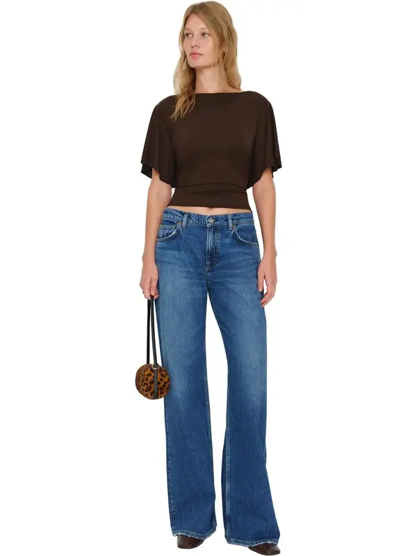 REFORMATION Avery Knit Top - Mole