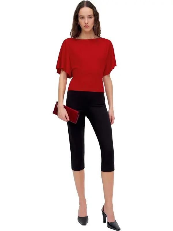 REFORMATION Avery Knit Top - Red