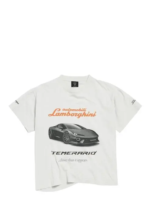 Balenciaga Automobil Lamborghini Boxing T-shirt - Dirty White