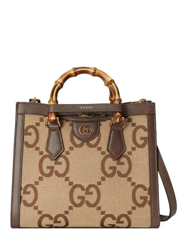 Gucci Diana Jumbo Gg Small Tote Bag - Camel/ebony