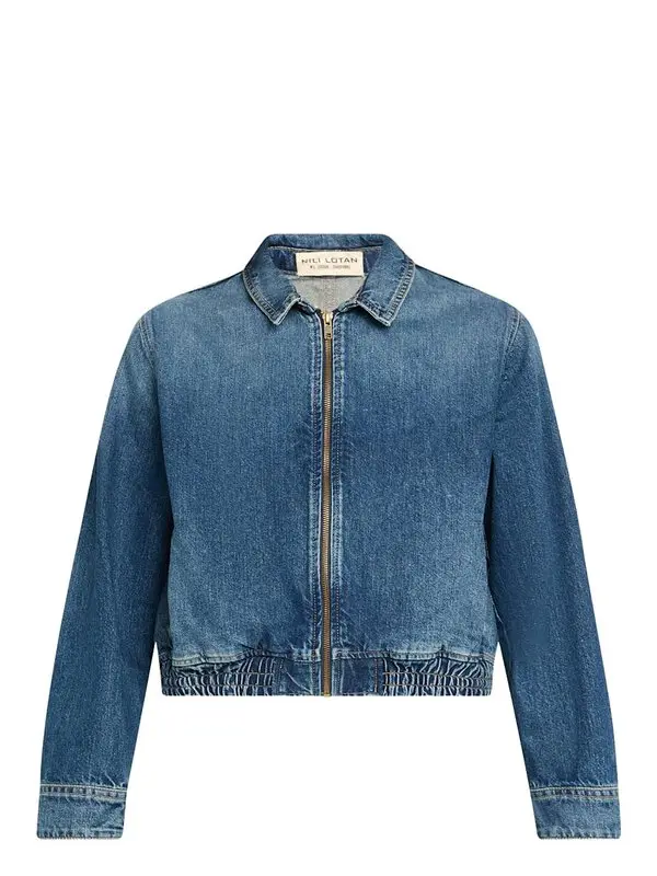 NILI LOTAN Najac Denim Zip-up Jacket - Simon Wash