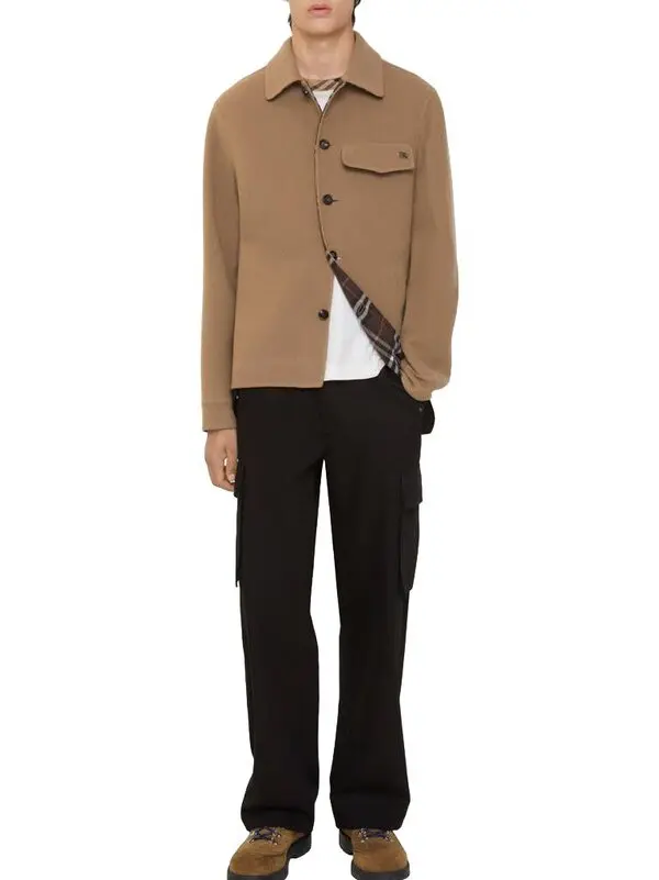 Burberry Wool Overshirt - Camel/treacle Brown