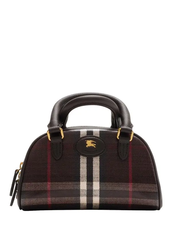 Burberry Mini Highlands Bowling Bag - Mahogany Red