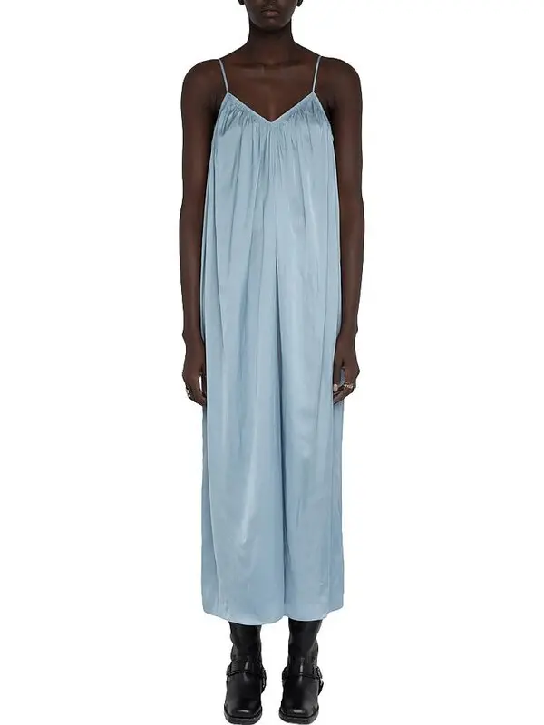 Zadig&Voltaire Ristym Satin Maxi Dress - Sky