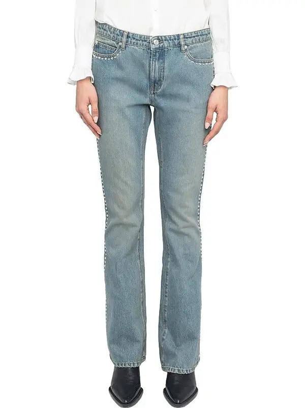 Zadig&Voltaire Eclip Denim High-rise Jeans - Light Blue