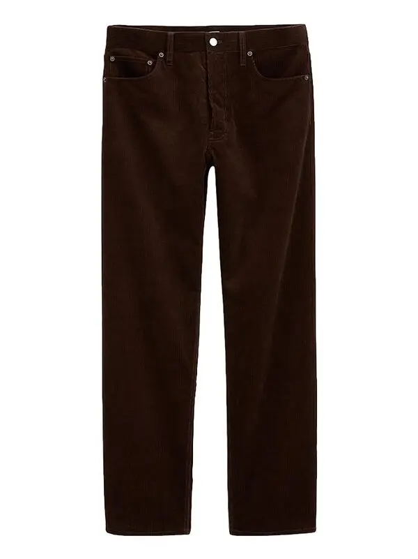 ALEX MILL Slim Straight Fit Corduroy Trousers - Chocolate