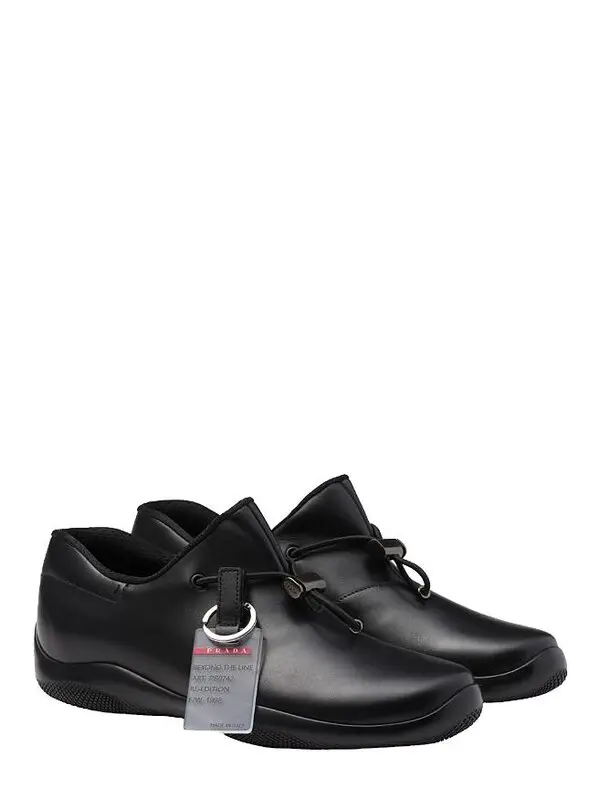 Prada Leather Sneakers - Black