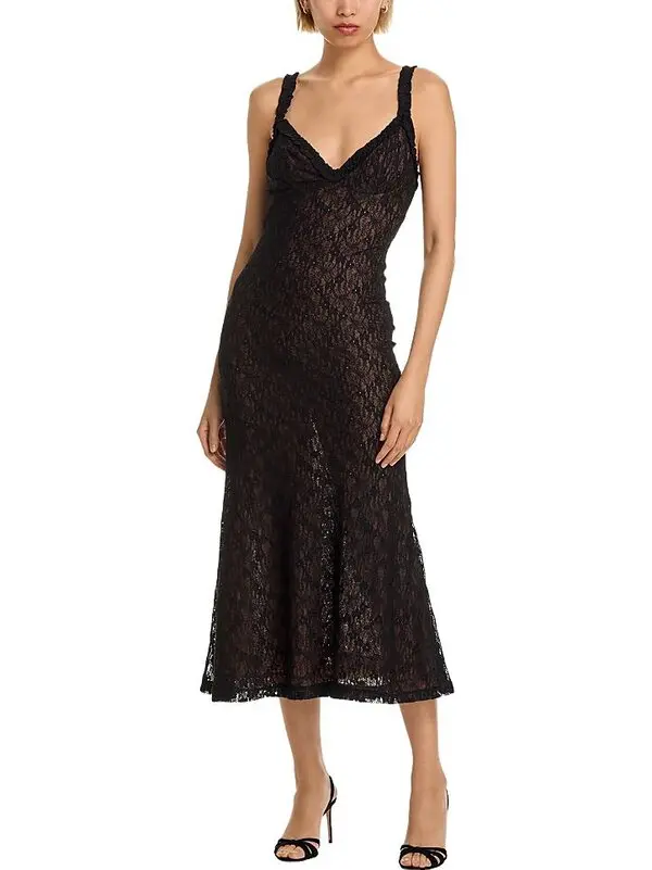 Bardot Alegra Stretch Lace Dress - Black