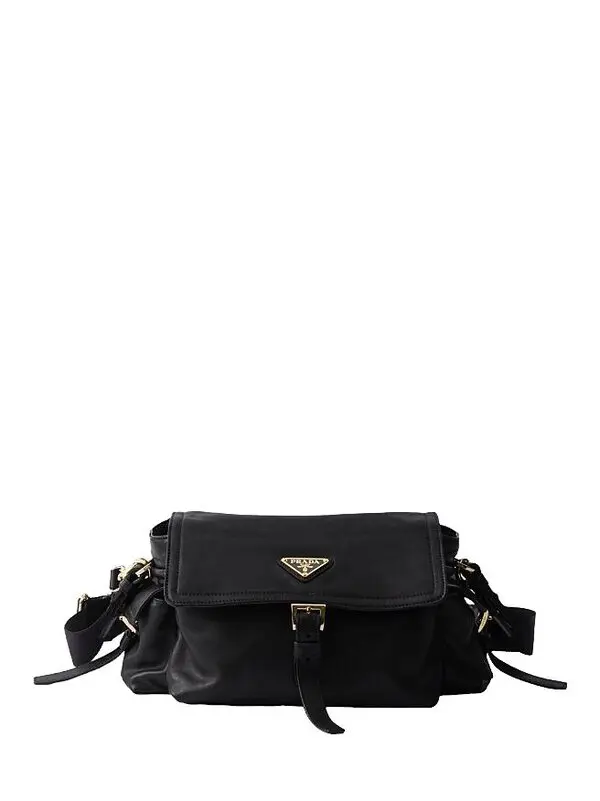 Prada Nappa Leather Shoulder Bag - Black