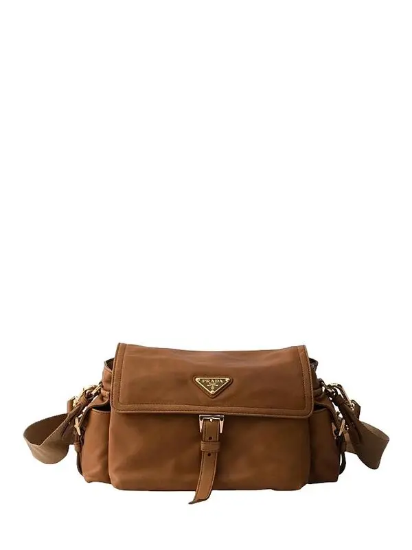 Prada Nappa Leather Shoulder Bag - Light Brown