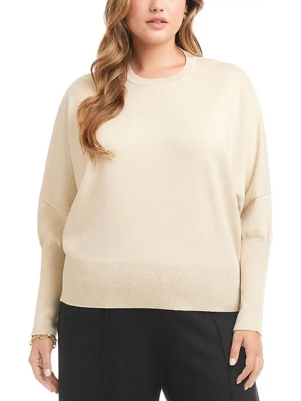 Karen Kane Dolman Sleeve Sweater - Antique Cream