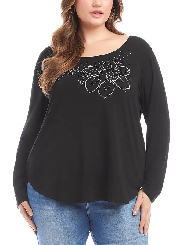 Karen Kane Embellished Top - Black