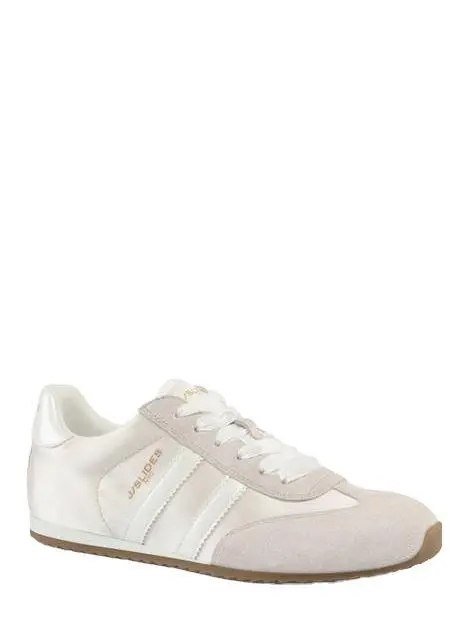 J/SLIDES NYC Peggy Satin Sneakers - Beige/white