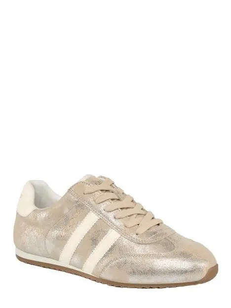 J/SLIDES NYC Peggy Satin Sneakers - Light Gold Metallic