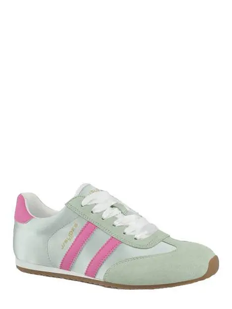 J/SLIDES NYC Peggy Satin Sneakers - Mint Green/pink