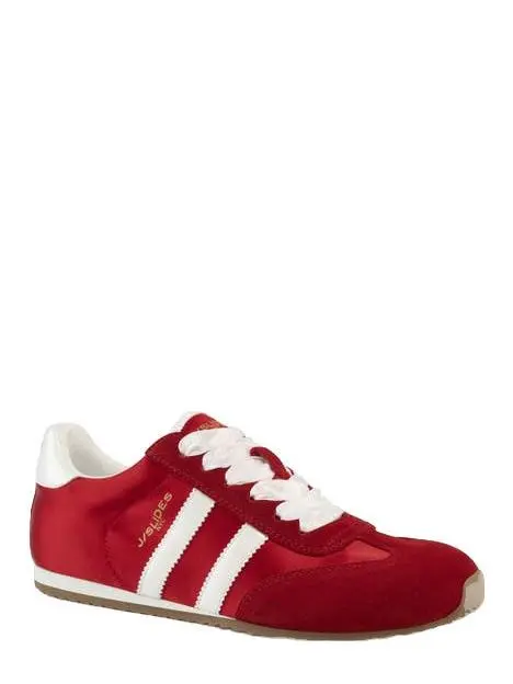 J/SLIDES NYC Peggy Satin Sneakers - Red