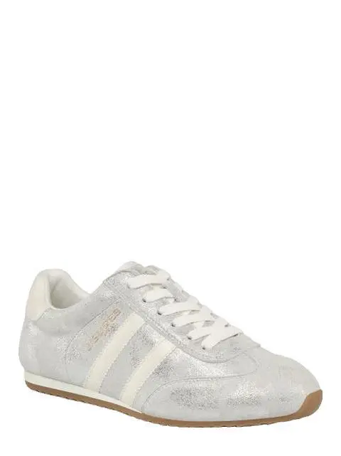 J/SLIDES NYC Peggy Satin Sneakers - Silver Metallic