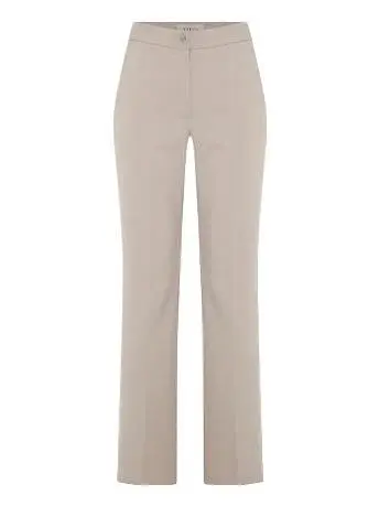 THEO THE LABEL Daphne High-waist Straight Leg Pants - Stone