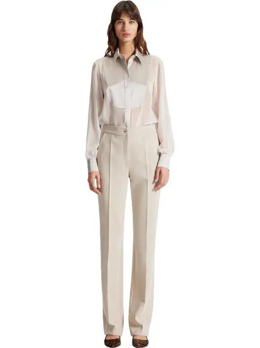THEO THE LABEL Daphne High-waist Straight Leg Pants - Stone