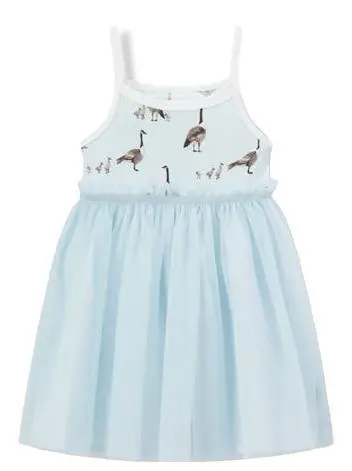 MILKBARN Luxe Stretch Print Ballet Dress - Goose