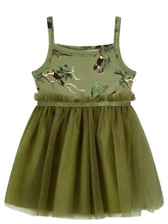 MILKBARN Cotton Stretch Ballet Dress - Toucan