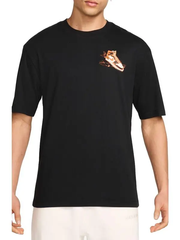 JORDAN Air Has Landed Graphic T-shirt - Black/white