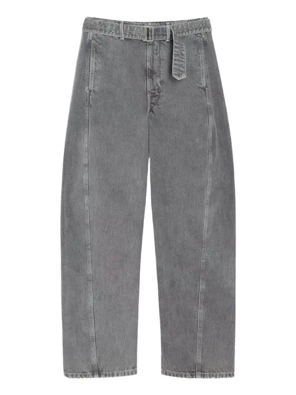 LEMAIRE Buckle-closure Panelled Jeans - Grey