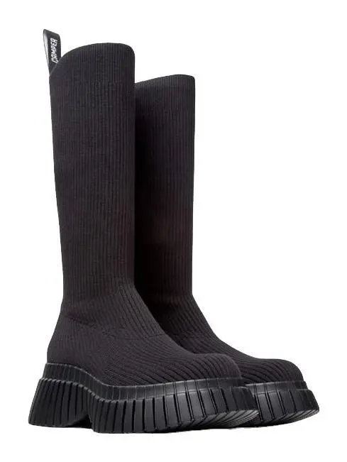 Camper Pix Platform Tall Boots - Black