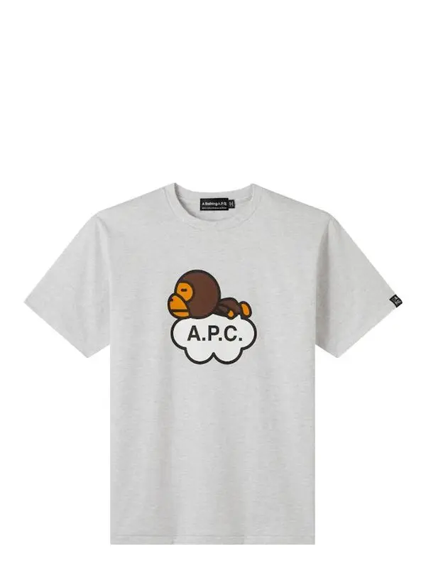 A BATHING APE X A. P. C. Milo Wide T-shirt - Grey