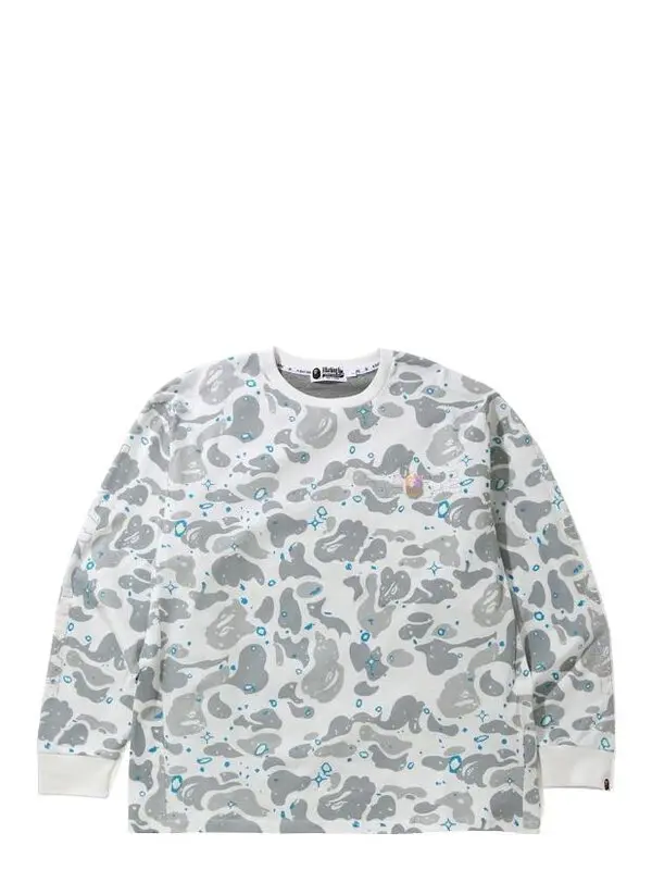 A BATHING APE Relaxed Space Camo Lt Tee Shirt - White