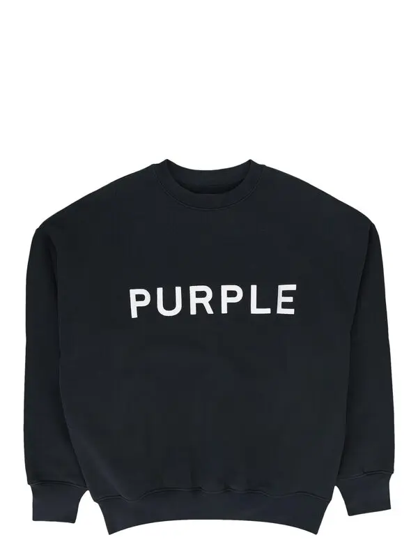 PURPLE BRAND Hwt Fleece Crewneck - Black