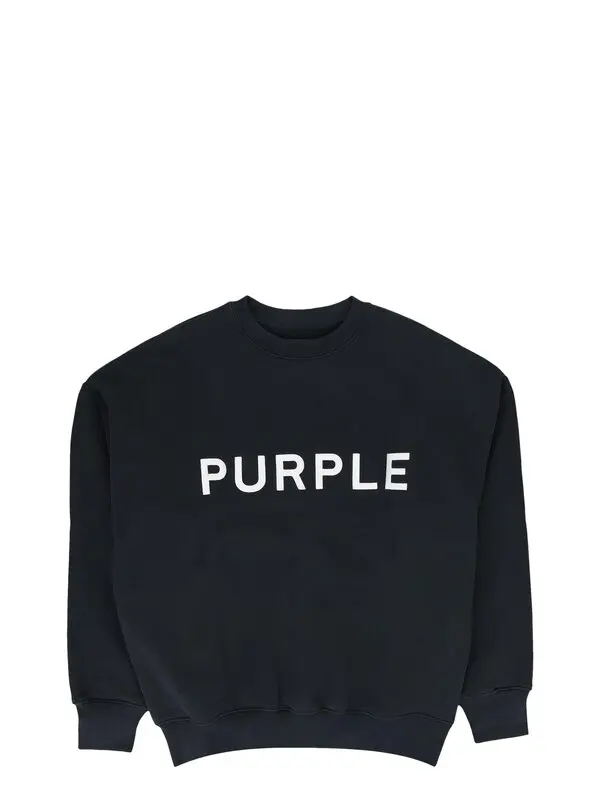 PURPLE BRAND Hwt Fleece Crewneck - Black