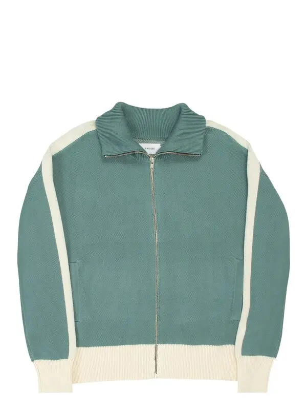 Rhude Rb Knit Track Jacket - White