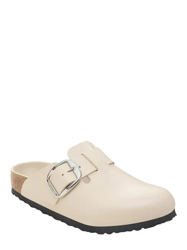 BIRKENSTOCK Boston Big Buckle Clogs - Oyster Dressy Leather