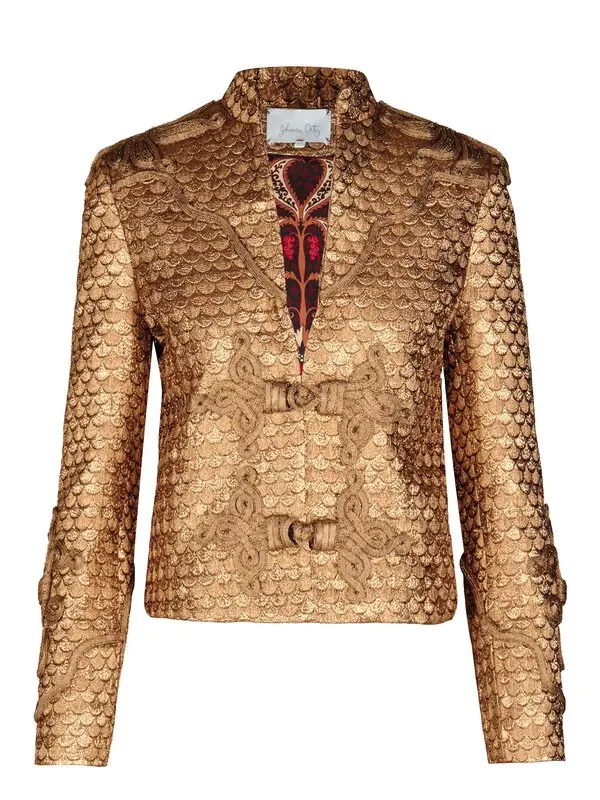 Johanna Ortiz Boldness Jacquard Jacket - Gold