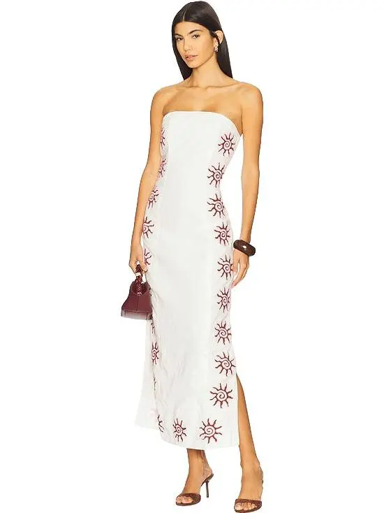 THE WOLF GANG Sueno Strapless Maxi Dress - Ivory