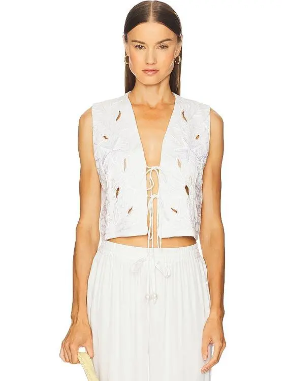 LESLIE AMON Coral Reef Vest - Ivory