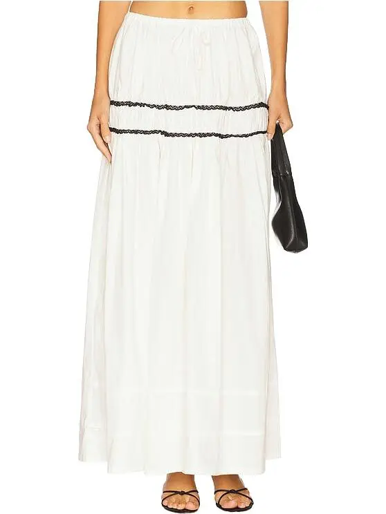 WeWoreWhat Tiered Midi Skirt - White
