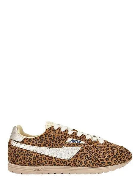 AUTRY Windspin Low Sneaker - Leopard & Platinum