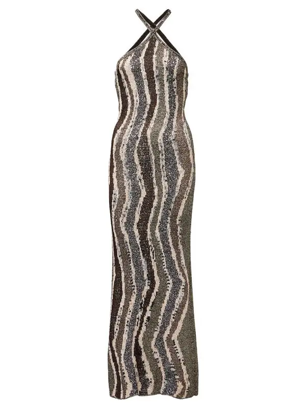 Missoni Sequined Open-back Lamé Gown - Multicoloured